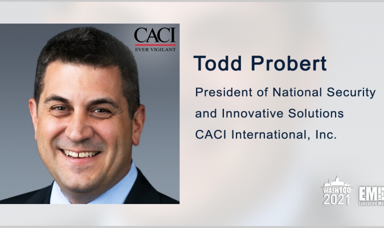 CACI NSIS President Todd Probert Named to 2021 Wash100 for Leadership ...