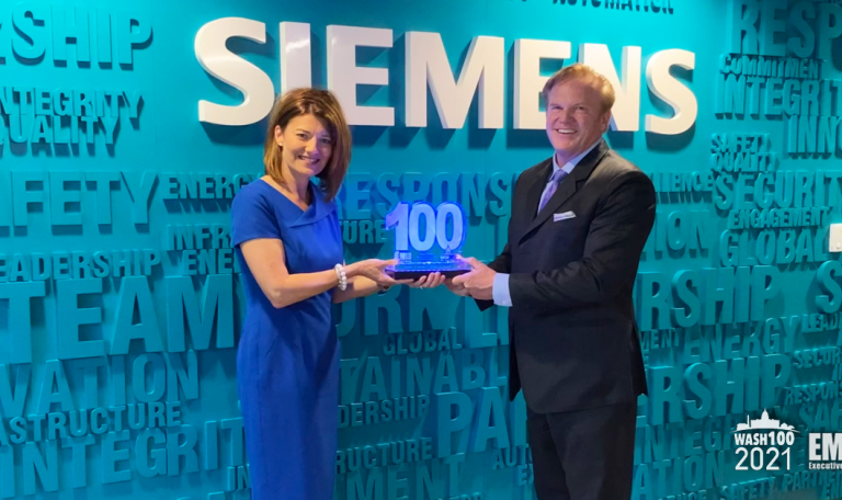Executive Mosaic CEO Jim Garrettson Presents 2021 Wash100 Award to Tina ...