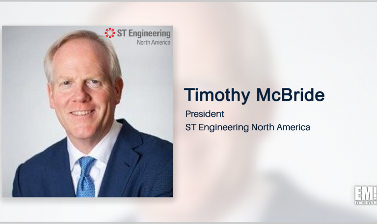 Timothy McBride Named ST Engineering North America President - GovCon Wire