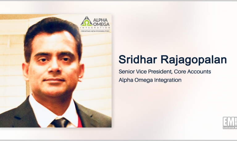 Sridhar Rajagopalan Elevated to SVP Role at Alpha Omega - GovCon Wire