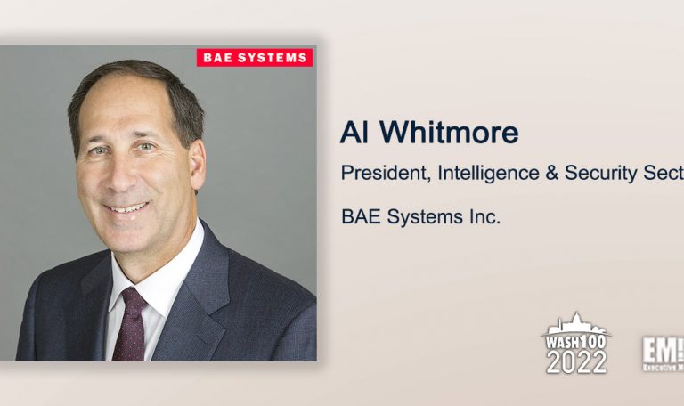BAE Intell & Security Head Al Whitmore Gets 5th Consecutive Wash100 ...