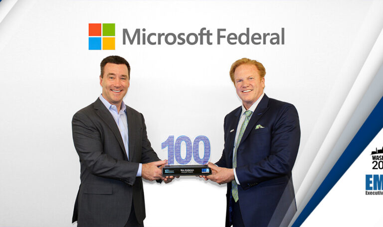 Microsoft’s Wes Anderson Receives 2023 Wash100 Award – GovCon Wire