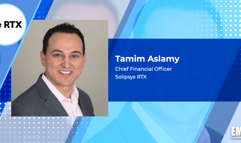 Tamim Aslamy Appointed CFO at RTX Subsidiary Solipsys – GovCon Wire