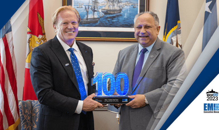 Navy Secretary Carlos Del Toro Receives 2023 Wash100 Award From Executive Mosaic CEO Jim ...