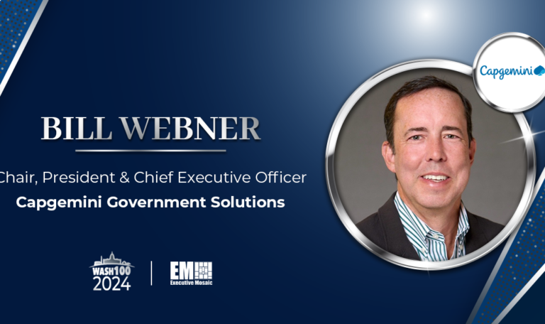 Executive Mosaic Inducts Capgemini Government Solutions CEO Bill Webner Into 2024 Wash100 for ...