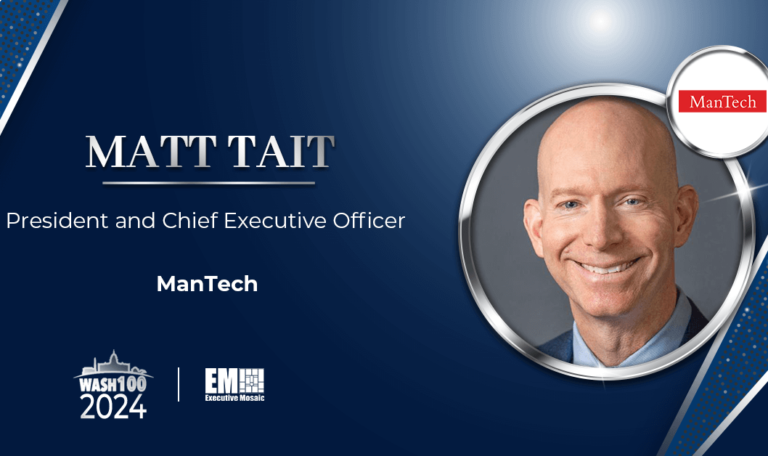 ManTech CEO Matt Tait Recognized With 2nd Wash100 Award for Leading ...