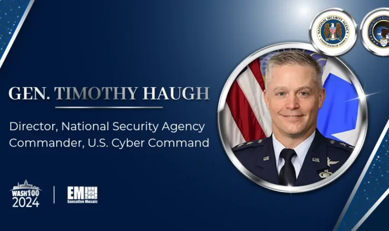NSA & CYBERCOM Head Gen. Timothy Haugh Honored With 1st Wash100 Award ...