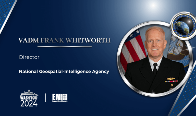 NGA Director Frank Whitworth Wins 3rd Wash100 Award - GovCon Wire