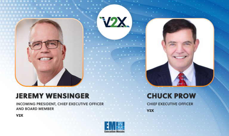 Jeremy Wensinger to Replace Chuck Prow as V2X President, CEO in June ...