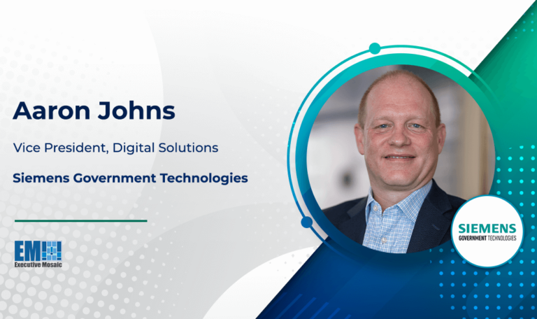 Aaron Johns Appointed Digital Solutions VP at Siemens Government Technologies