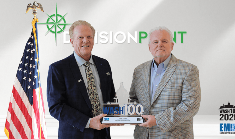 DecisionPoint CEO Brian Flood Accepts 2025 Wash100 Award