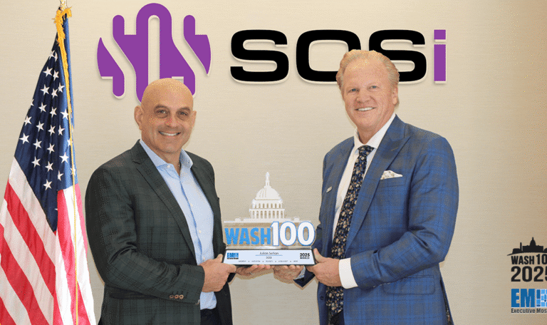 SOSi CEO Julian Setian Presented With 2025 Wash100 Award - GovCon Wire