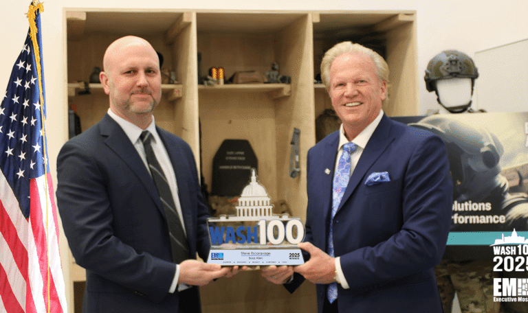 Booz Allen's Steve Escaravage Accepts 2025 Wash100 Award